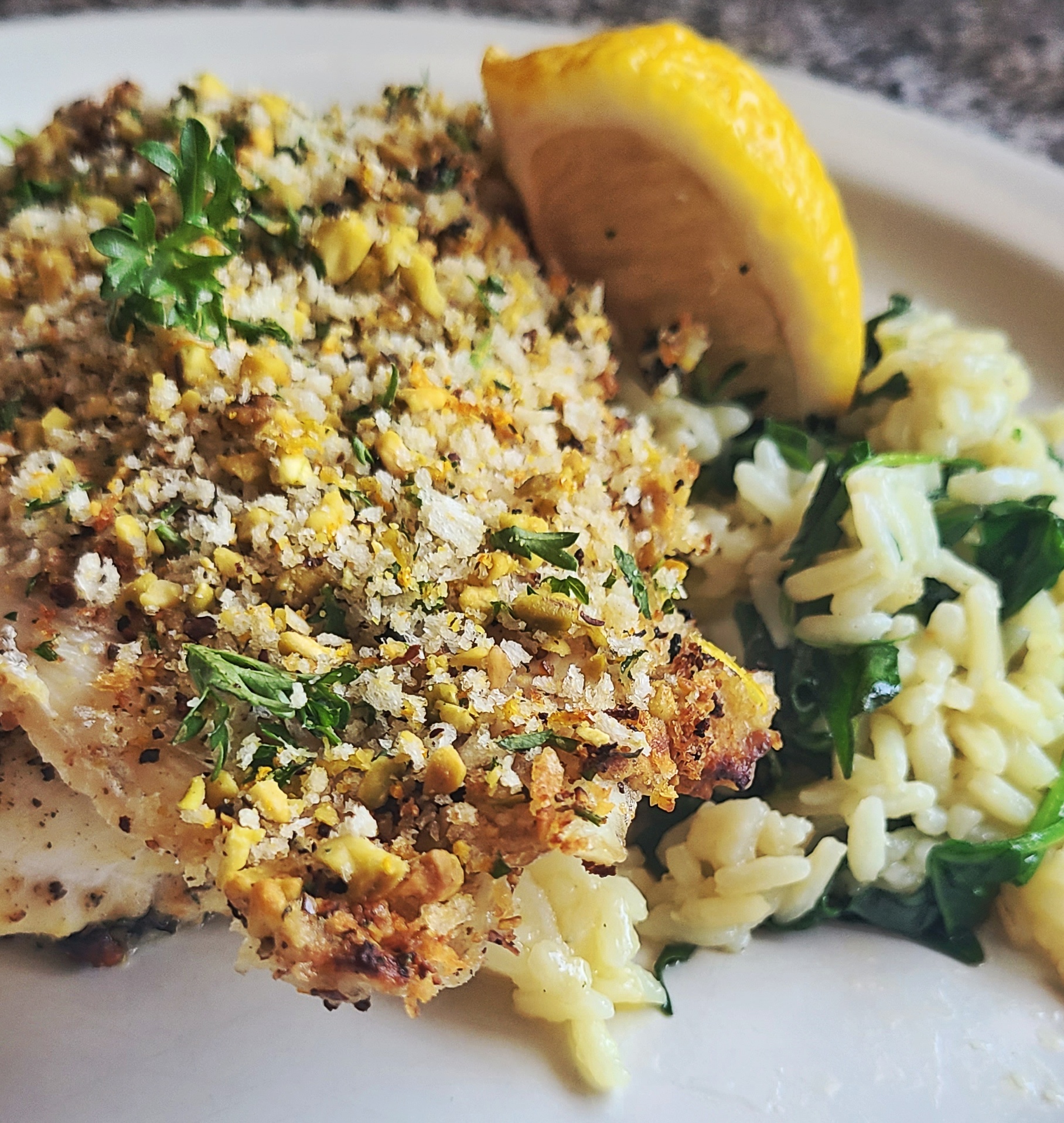 Pistachio Crusted Baked Sole | Kalofagas.ca