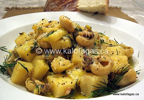 Cuttlefish With Saffron and Potatoes | Kalofagas.ca