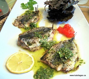 Grilled Sardine Fillets With Chips | Kalofagas.ca