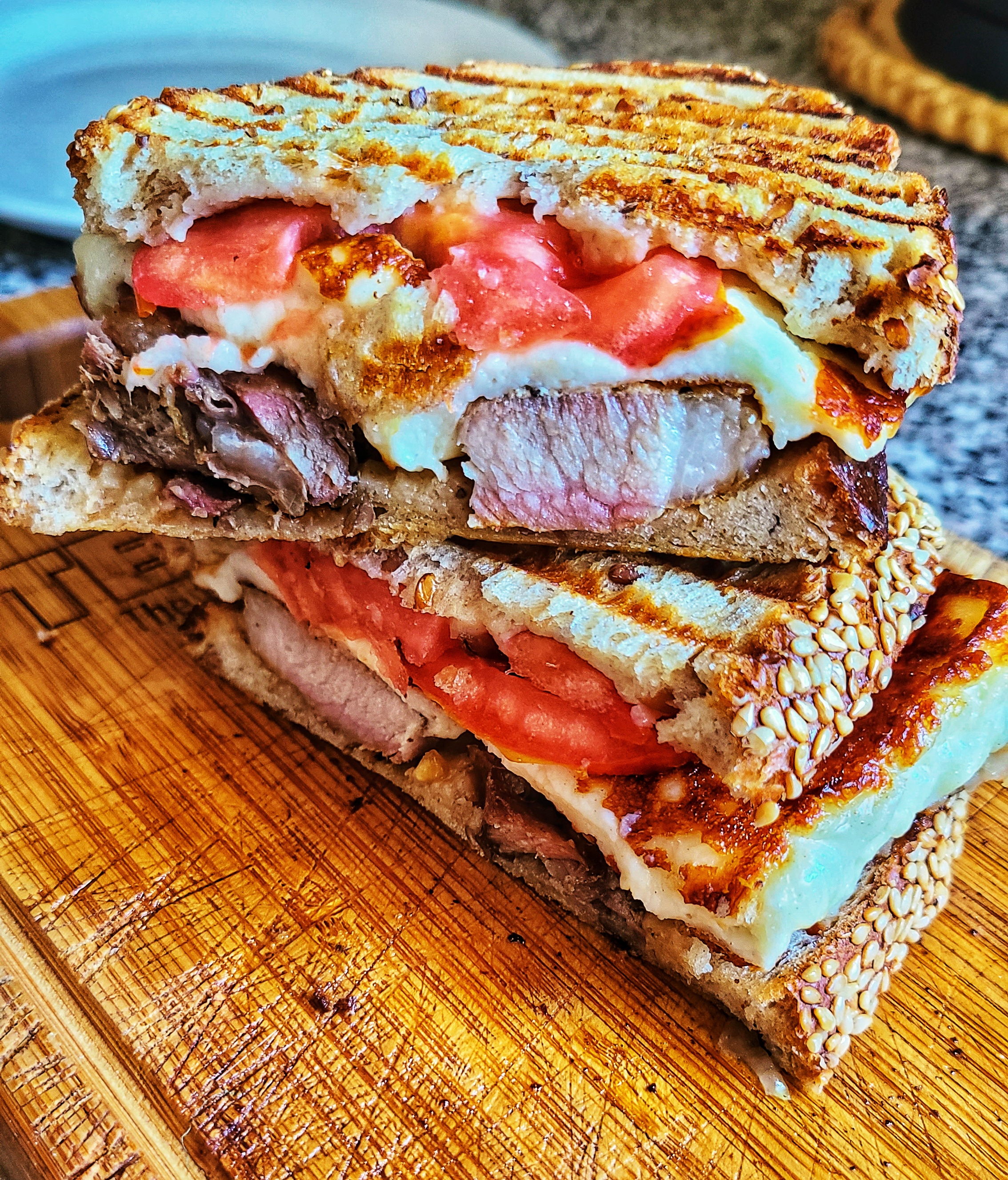 pork belly halloumi sandwich | Kalofagas.ca