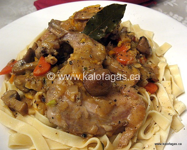 Braised Rabbit With Mushrooms and Orange | Kalofagas.ca