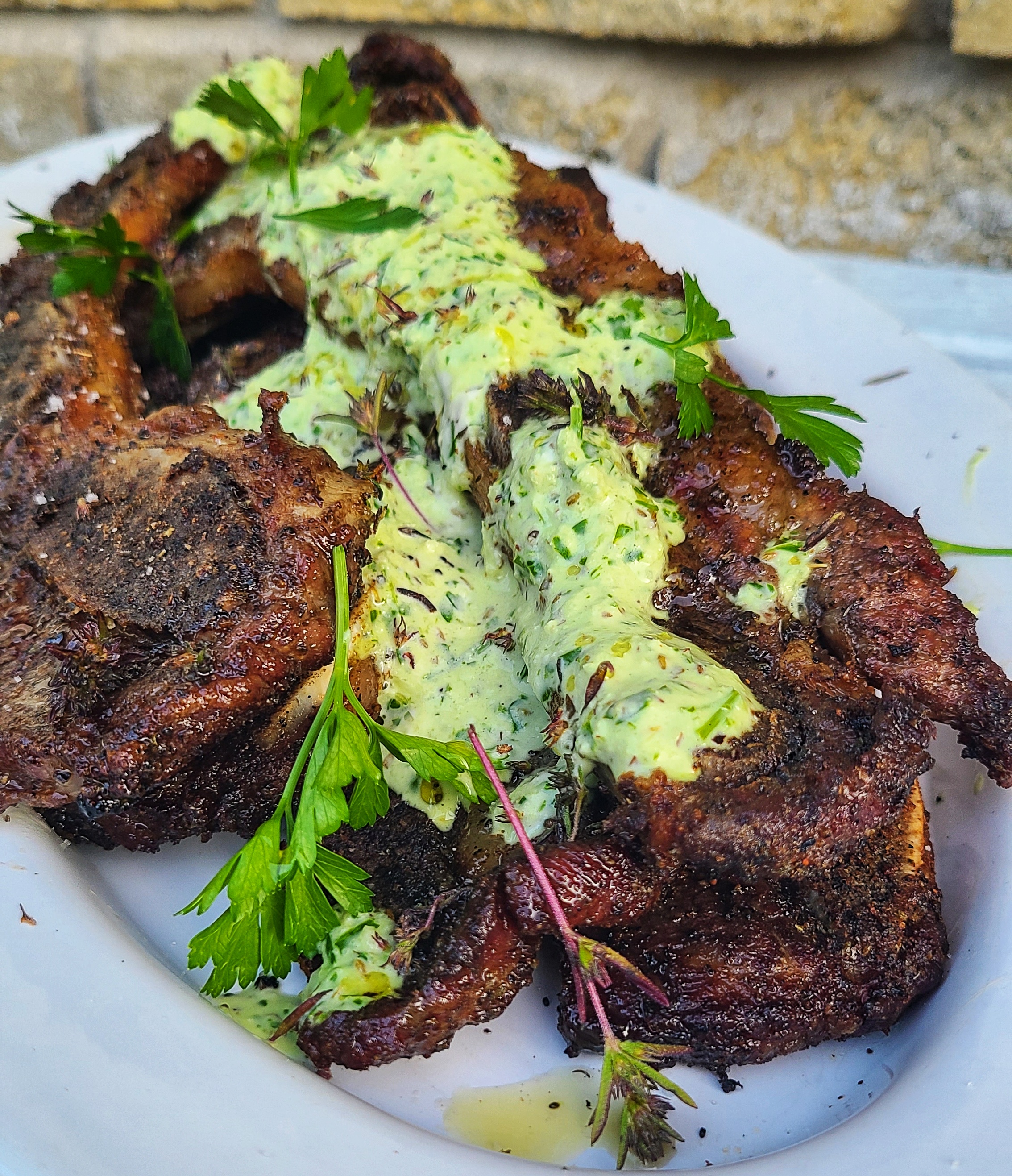 Grilled Short Ribs With Greek-Style Chimichurri | Kalofagas.ca